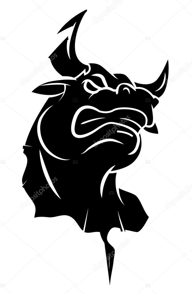 Angry Bull Silhouette