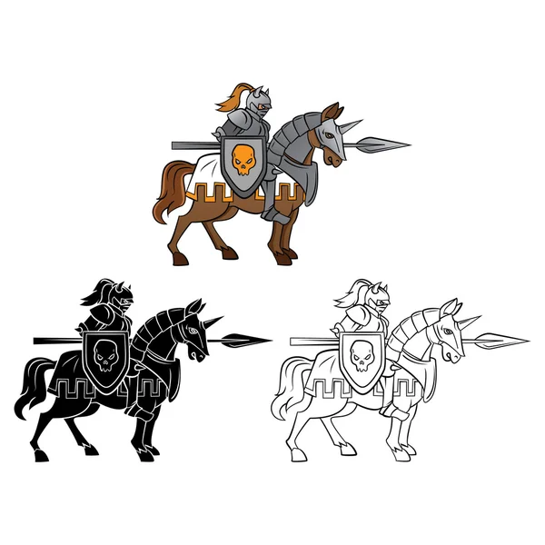 Knight riding horse Vector Art Stock Images | Depositphotos