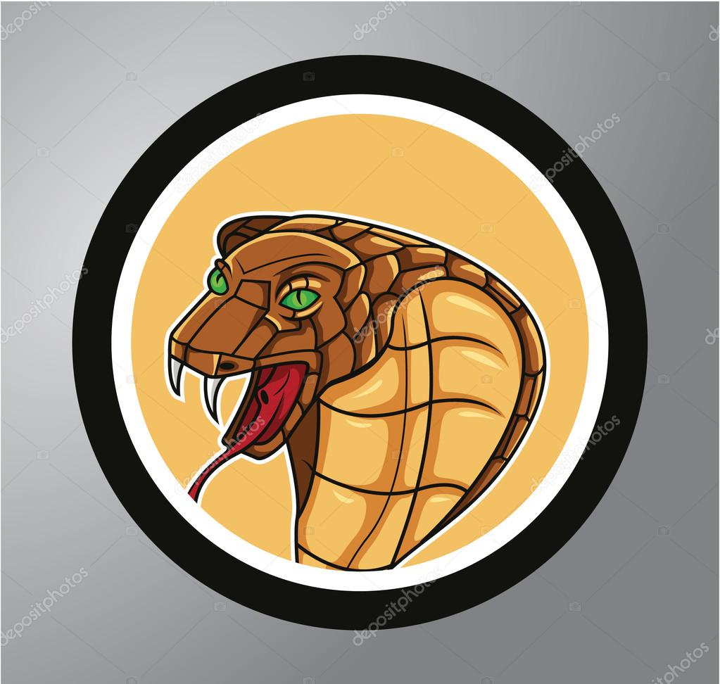 Cobra Circle sticker — Stock Vector © funwayillustration #73890611