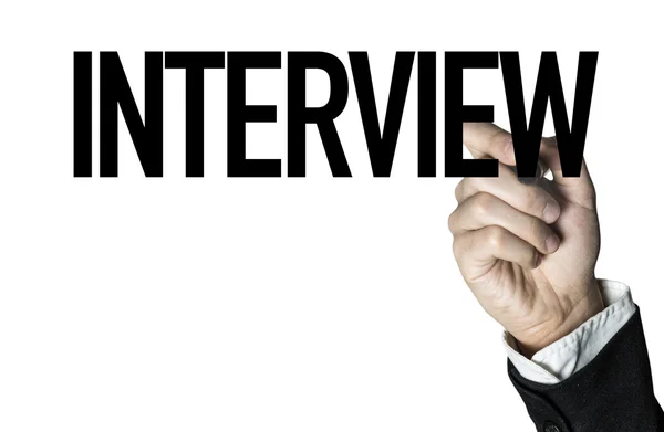 Hand writting the word interview — Stock Photo © gustavofrazao #82388480