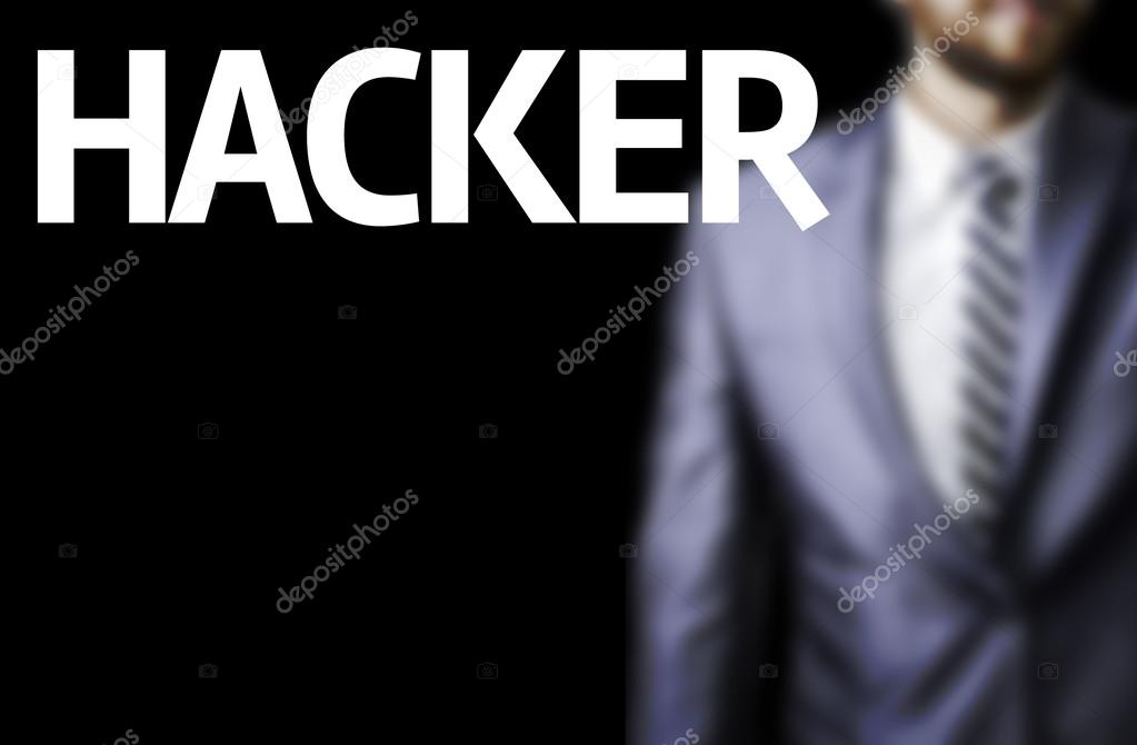 Hacker written on a board — Stock Photo © gustavofrazao #54627103