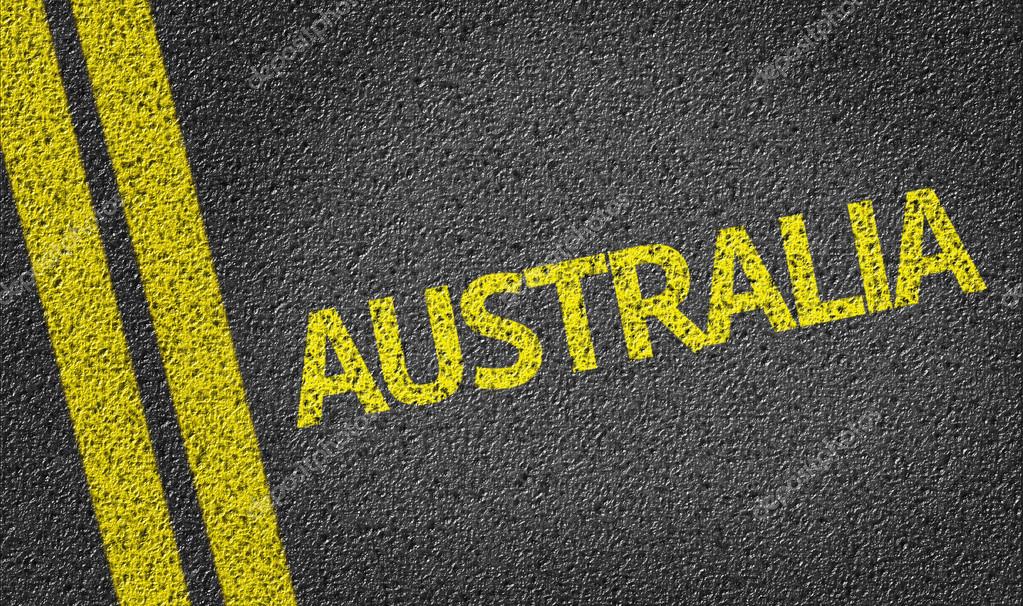 Australia written on road Stock Photo by ©gustavofrazao 54638761