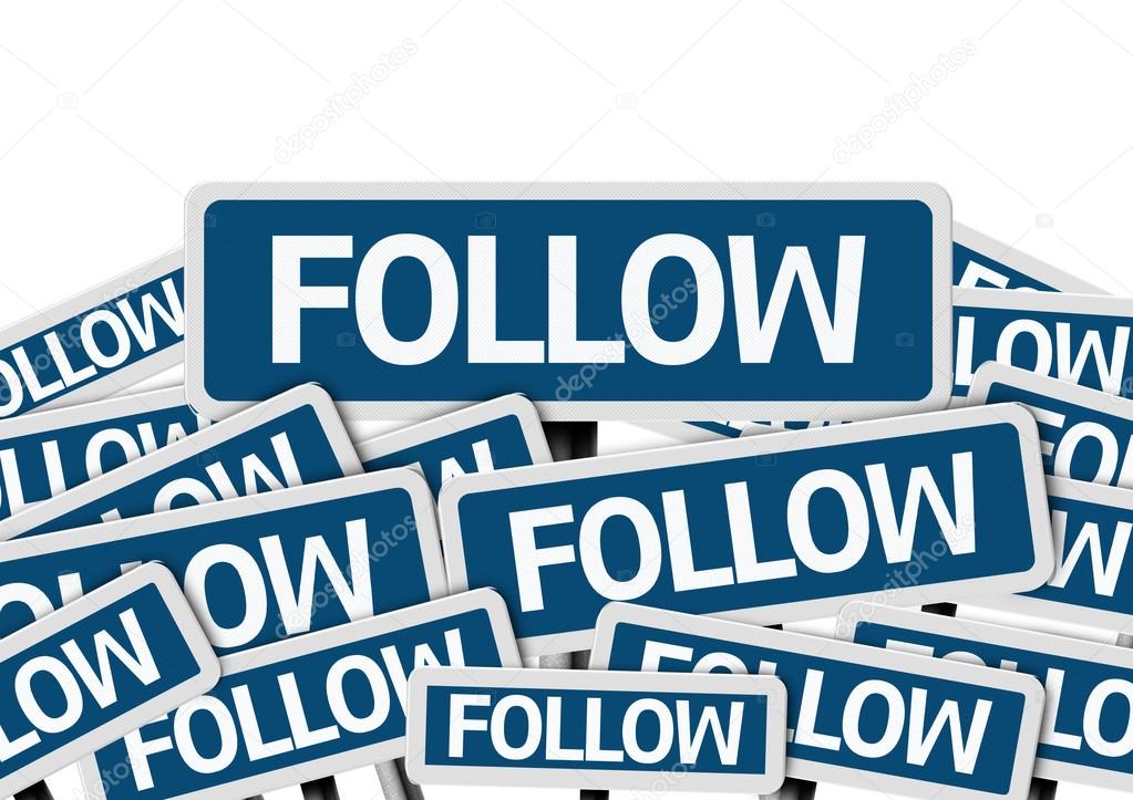 Follow written on multiple road sign — Stock Photo © gustavofrazao ...