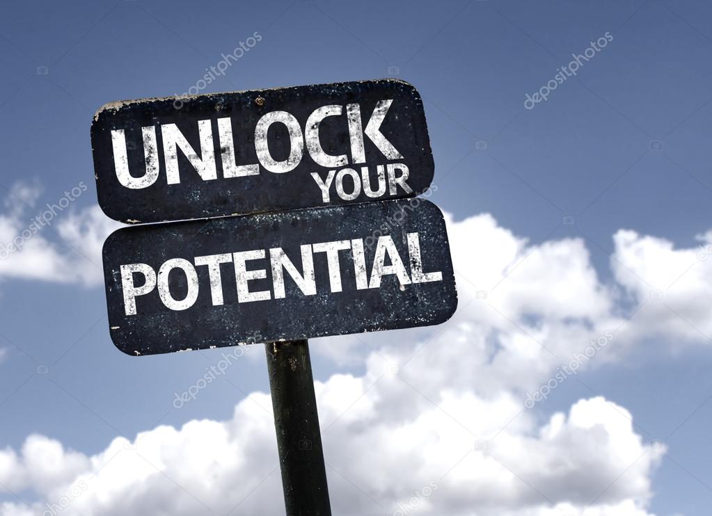 Unlock your potential sign Stock Photo by ©gustavofrazao 54690171