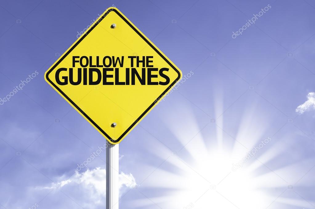 Follow the Guidelines road sign Stock Photo by ©gustavofrazao 54768441