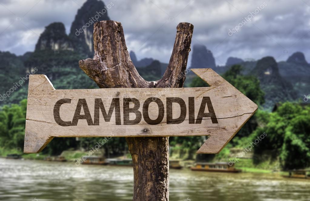 Cambodia wooden sign Stock Photo by ©gustavofrazao 54770827