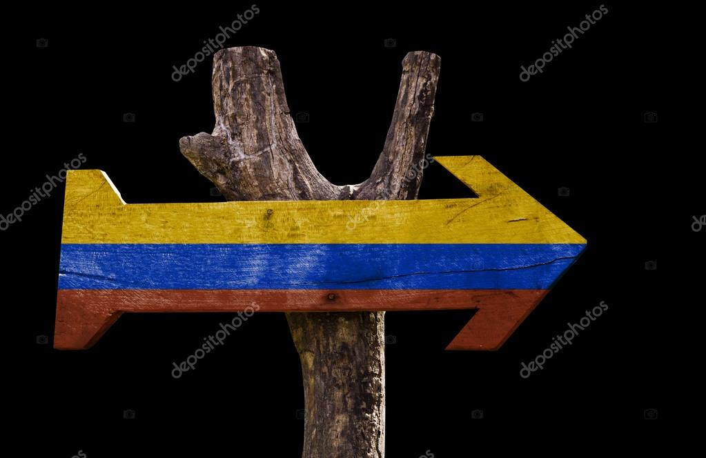 Colombia wooden sign — Stock Photo © gustavofrazao #54771033