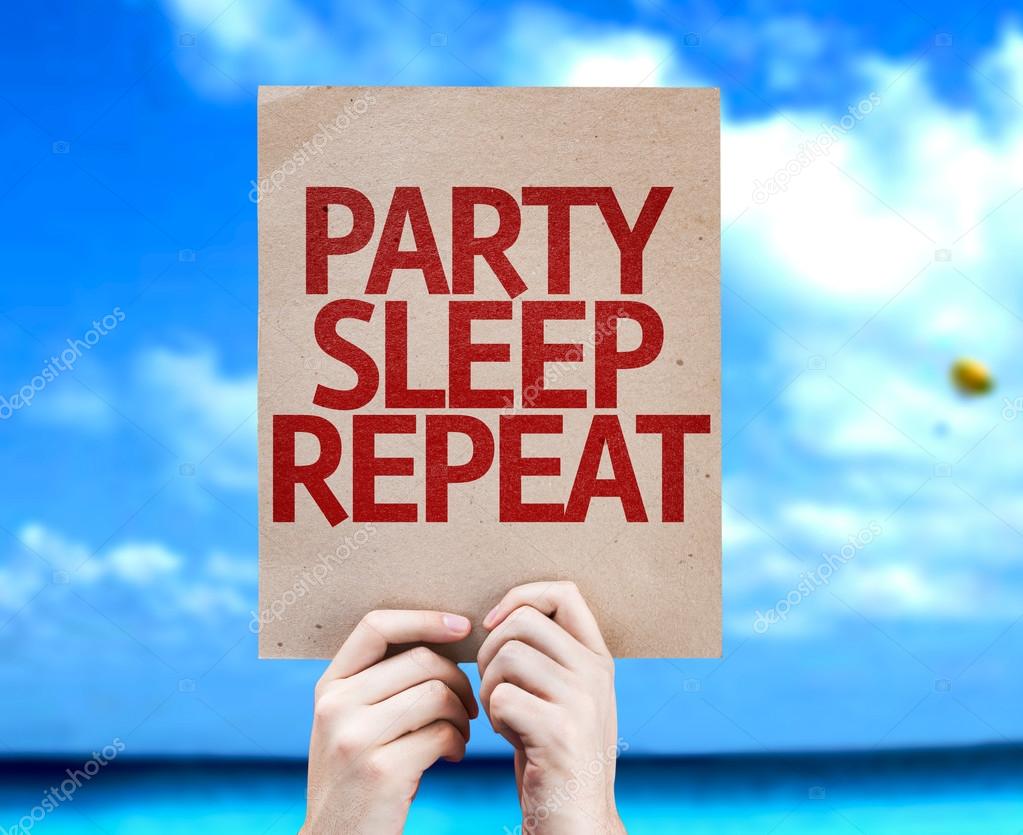 Party Sleep Repeat card — Stock Photo © gustavofrazao #59672063