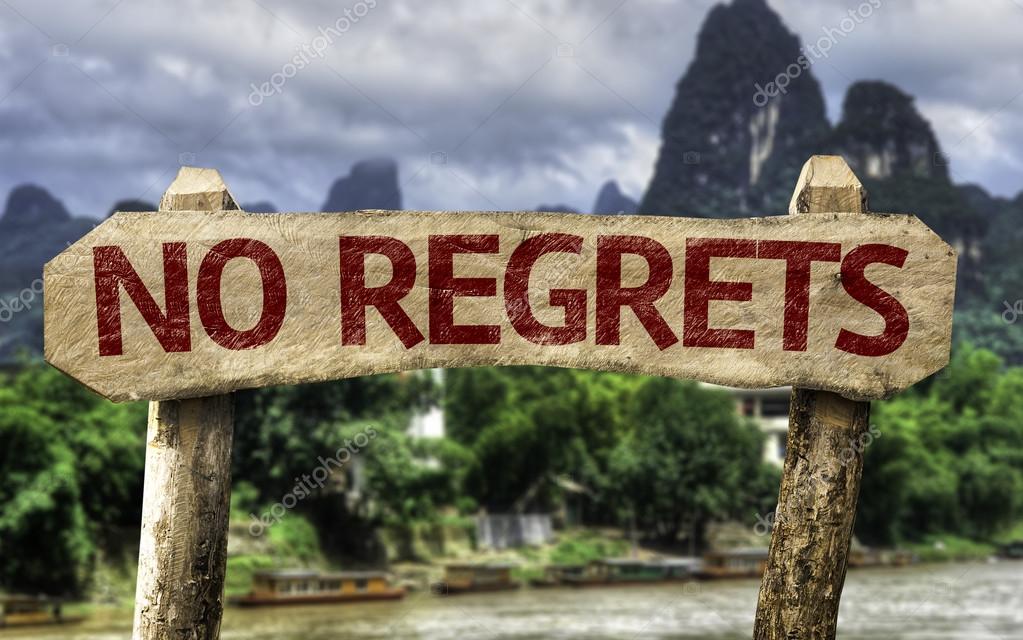 No Regrets sign Stock Photo by ©gustavofrazao 59678625