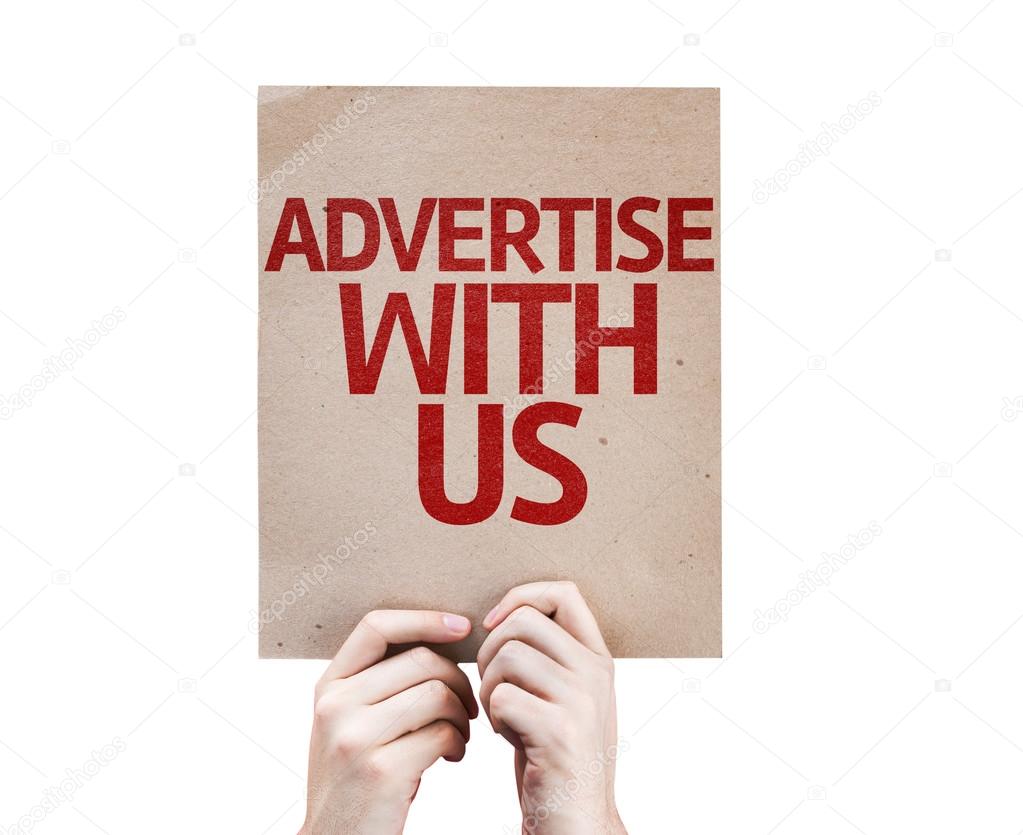 Advertise With Us card — Stock Photo © gustavofrazao #63144583