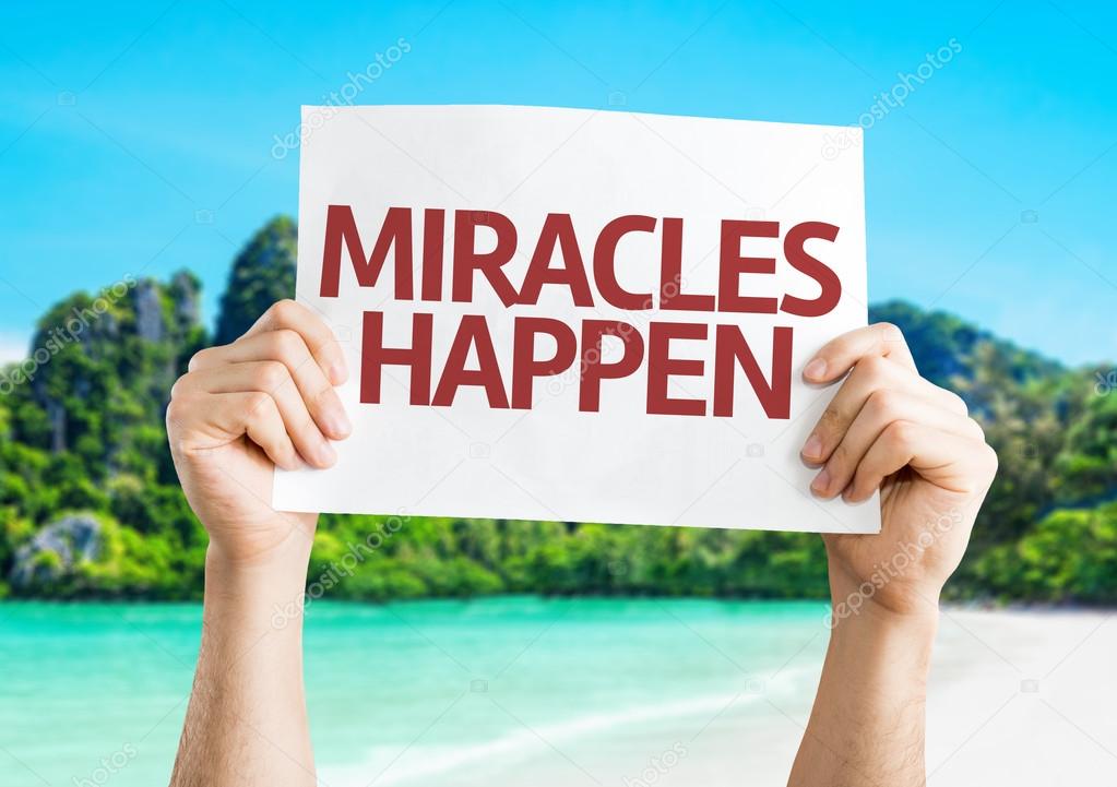 Miracles Happen card — Stock Photo © gustavofrazao #63651577