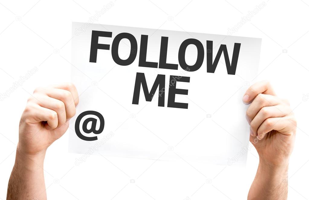 Follow Me card Stock Photo by ©gustavofrazao 64861869
