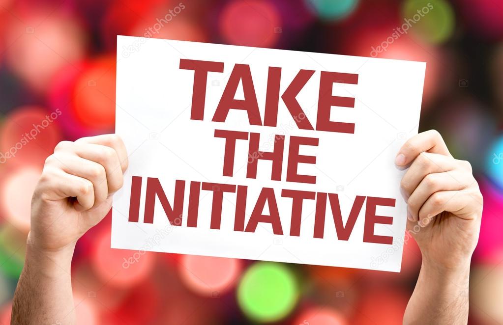 Take the Initiative card Stock Photo by ©gustavofrazao 64862991