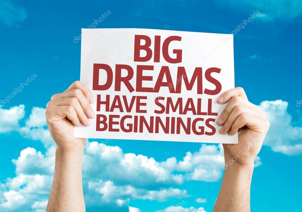 Big Dreams Have Small Beginnings card — Stock Photo © gustavofrazao ...