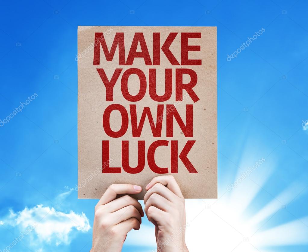 Make Your Own Luck card Stock Photo by ©gustavofrazao 67107245