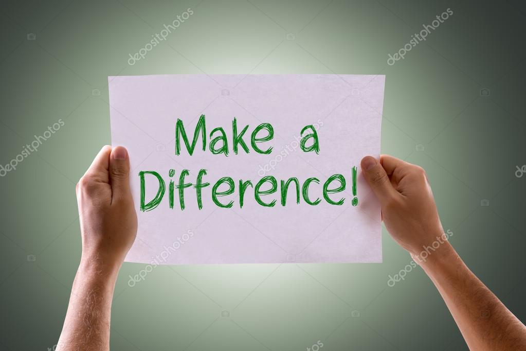 Make a Difference card Stock Photo by ©gustavofrazao 69423443