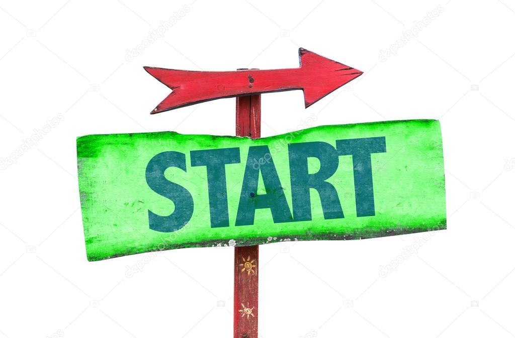 Text:Start on sign — Stock Photo © gustavofrazao #71127095
