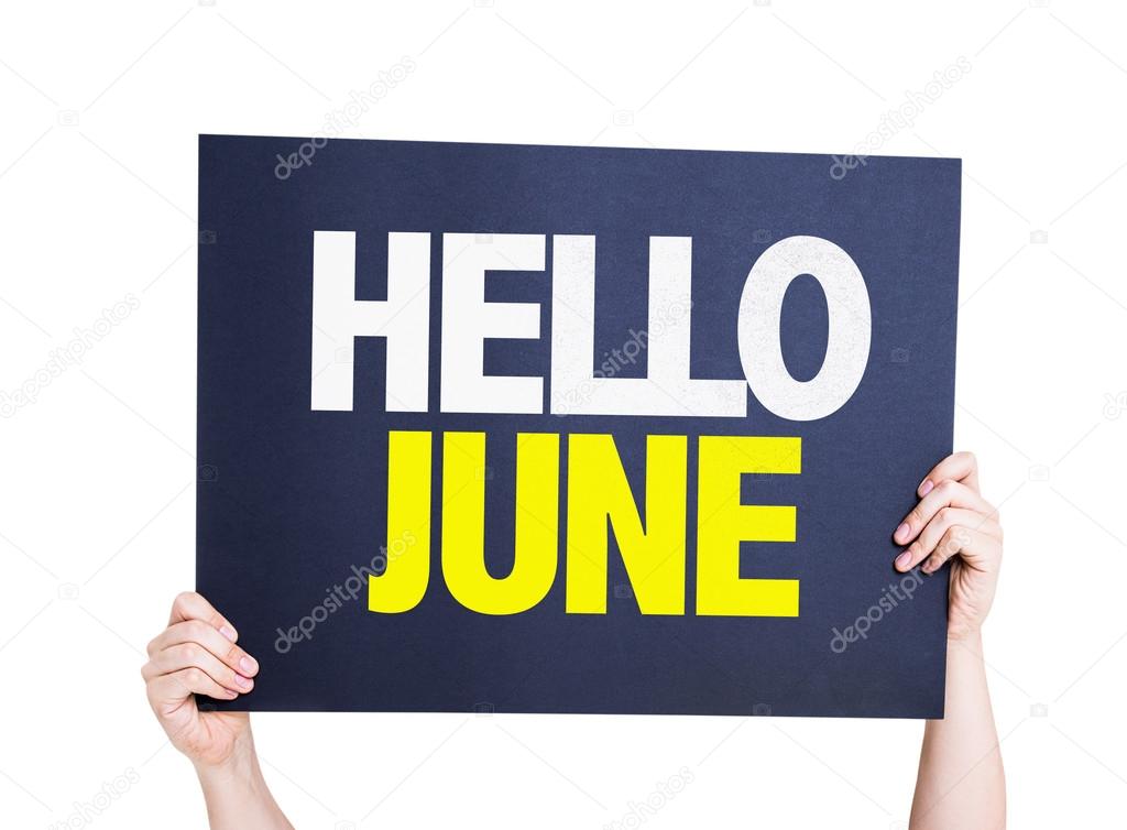 Hello June card Stock Photo by ©gustavofrazao 73405935