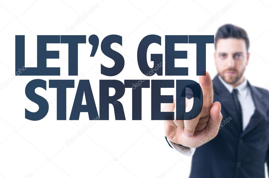 Business man pointing the text — Stock Photo © gustavofrazao #73407619