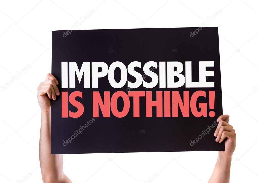 Impossible is Nothing card Stock Photo by ©gustavofrazao 73411269