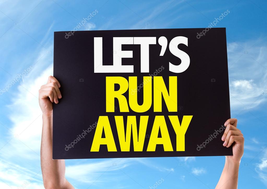 Let's Run Away card Stock Photo by ©gustavofrazao 73411387
