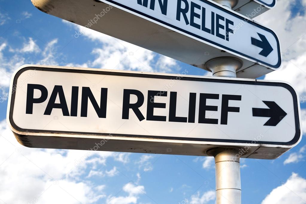 Pain Relief direction sign — Stock Photo © gustavofrazao #73413579
