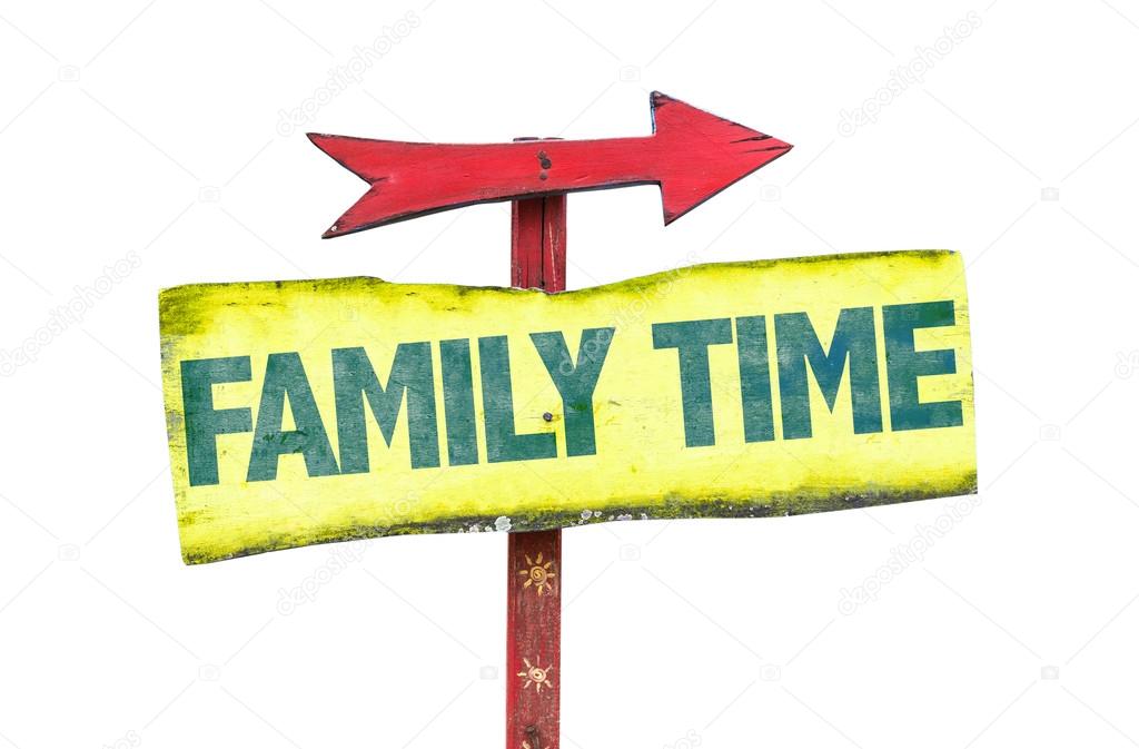 Family Time text sign Stock Illustration by ©gustavofrazao #73415735