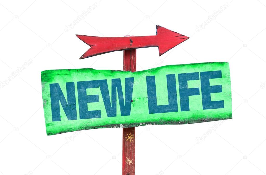 New Life text sign Stock Illustration by ©gustavofrazao #73418375