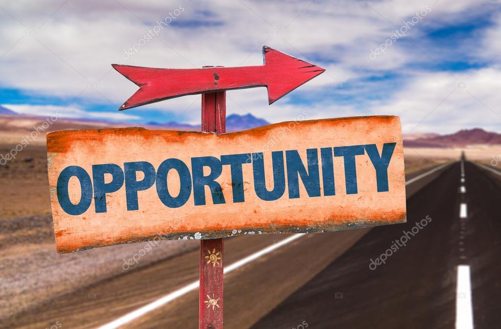 Opportunity text sign Stock Photo by ©gustavofrazao 73418619