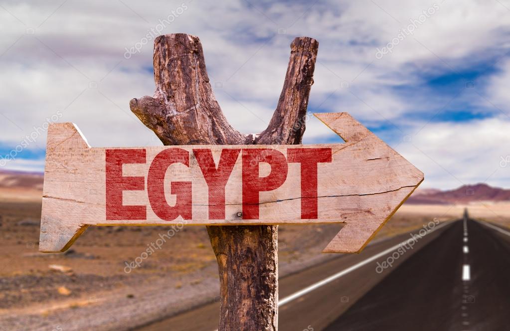 Egypt wooden sign — Stock Photo © gustavofrazao #73426905