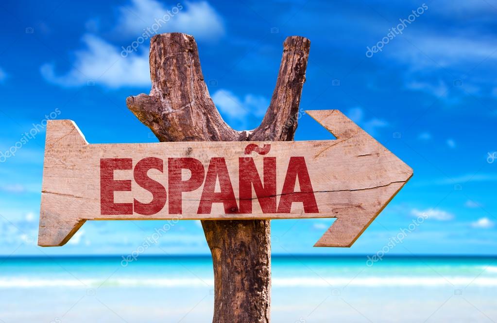 Spain wooden sign Stock Photo by ©gustavofrazao 73427667