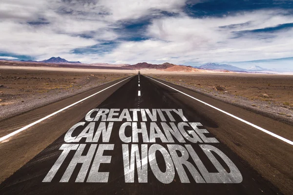 Creativity Can Change the World on road - Stock Image - Everypixel