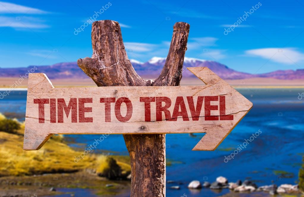 Time to Travel direction sign Stock Photo by ©gustavofrazao 84047038