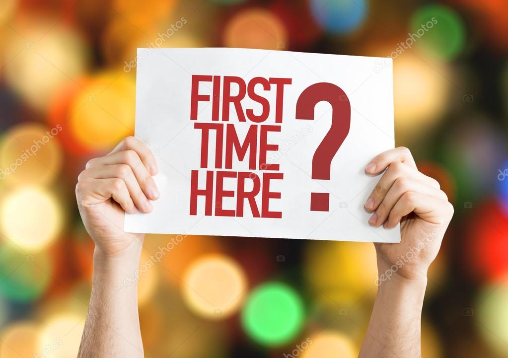 First Time Here? placard Stock Photo by ©gustavofrazao 85665376