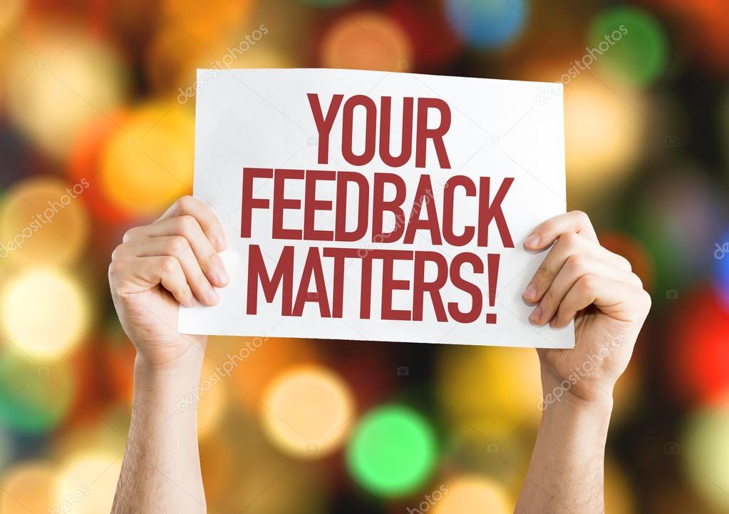 Your Feedback Matters placard Stock Photo by ©gustavofrazao 86576638
