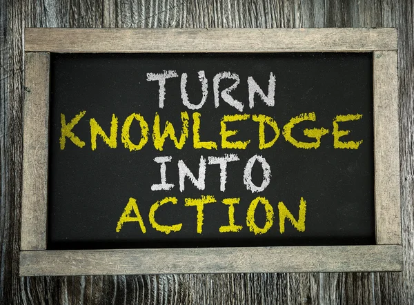 Turn Knowledge Into Action card Stock Photo by ©gustavofrazao 73412561