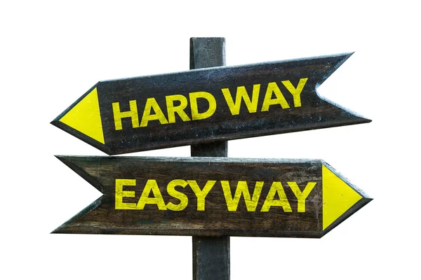 Hard Way Easy Way signpost — Stock Photo © gustavofrazao #91095974