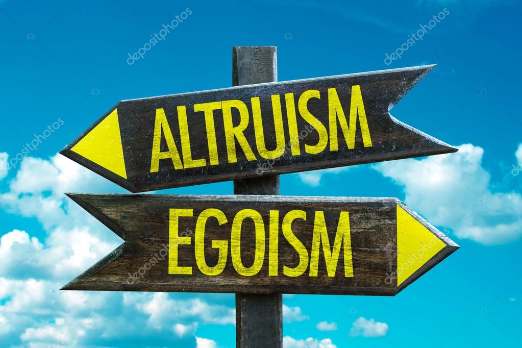 Altruisme - Panneau de l'égoïsme image libre de droit par gustavofrazao ...