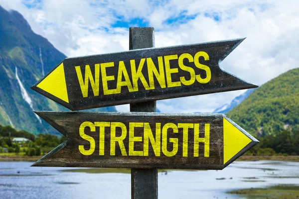 Strong vs Weak Competing Weakness Against Strength — Stock Photo ...