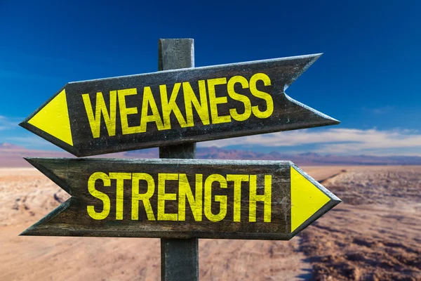 Strong vs Weak Competing Weakness Against Strength — Stock Photo ...