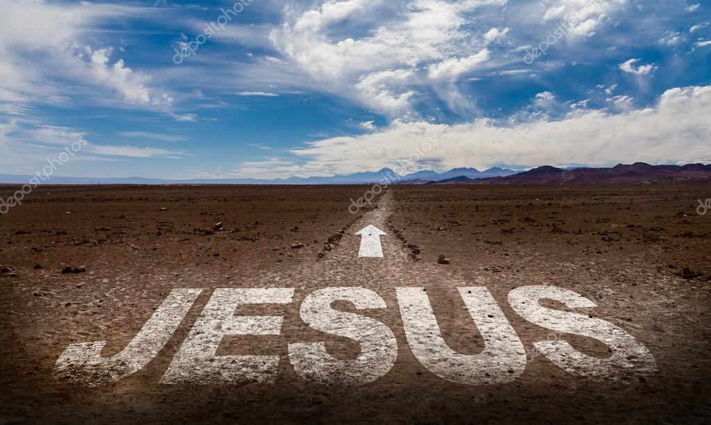 Jesus written on road — Stock Photo © gustavofrazao #97818170