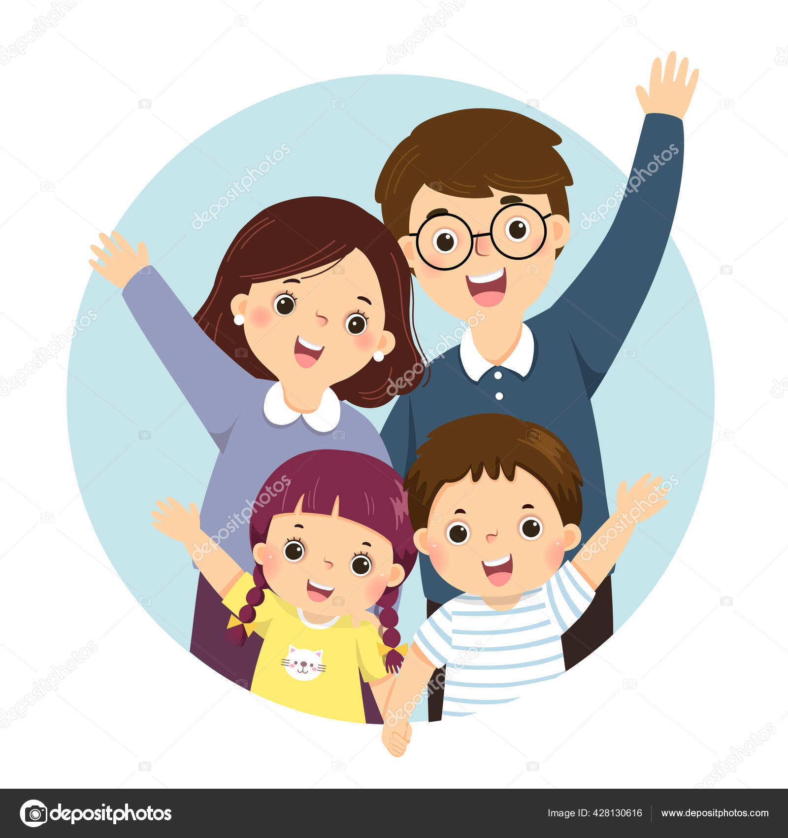 Family 4 People Clipart