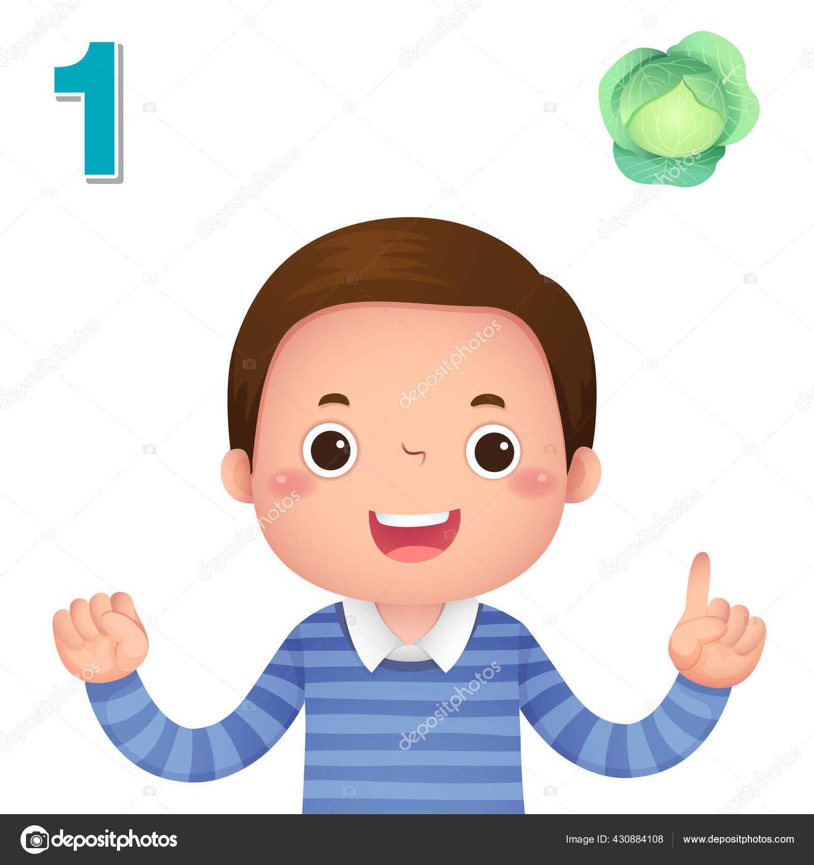 Kid Counting Clipart