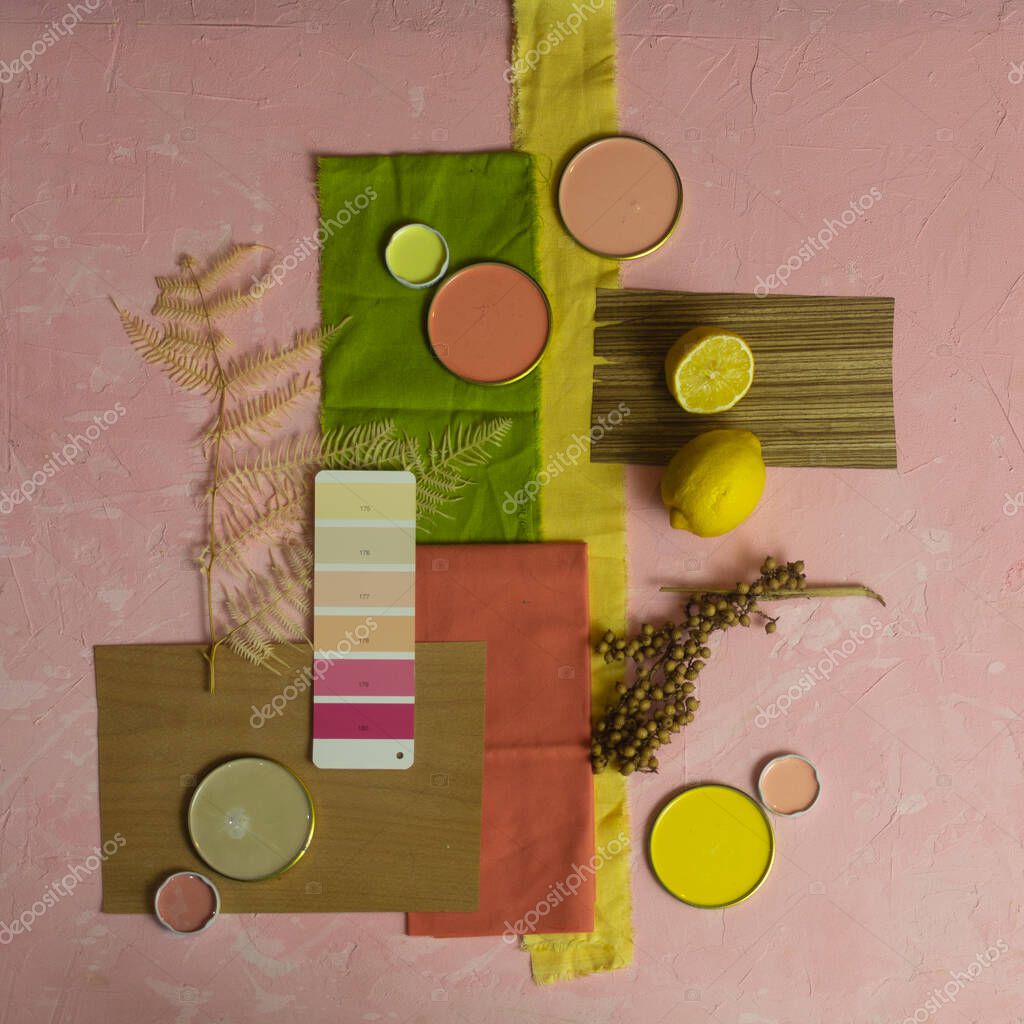 paleta de colores del tablero del humor para el diseño y la decoración ...