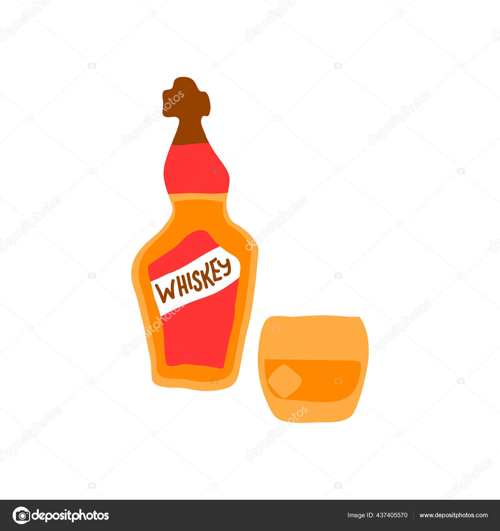 Whiskey Bottle Cartoon