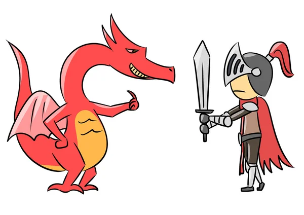 Knight Fighting Dragon Clipart Easy