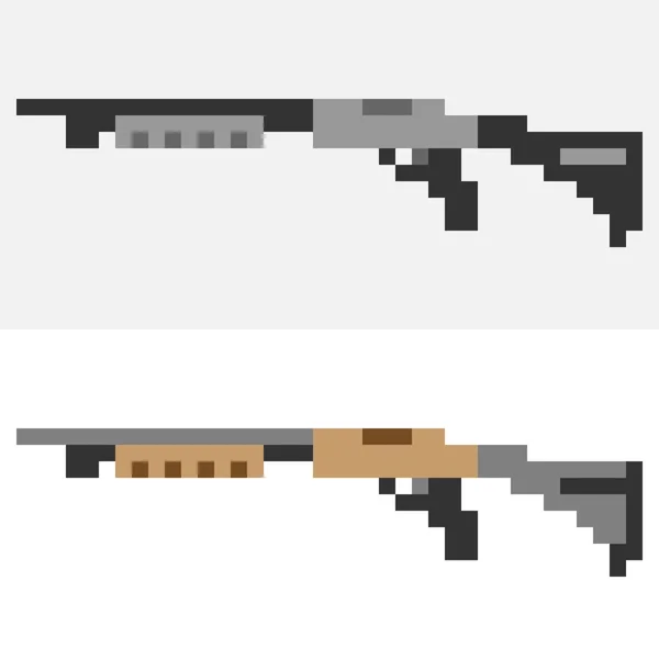 Illustration pixel art icon gun assault rifle Stock Vector Image by ...