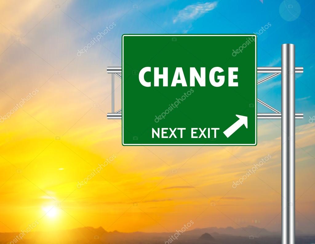 Change Green Road Sign — Stock Photo © kittypong45 #58541375