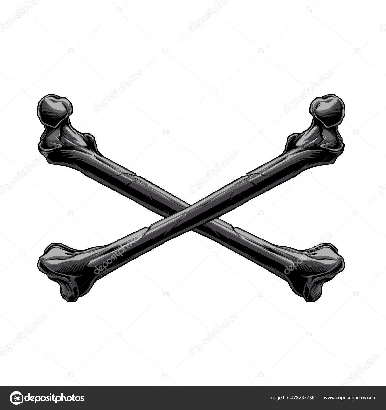 Bones Cross White Surround Stock Vector by ©khafidmuhamad66 473267736
