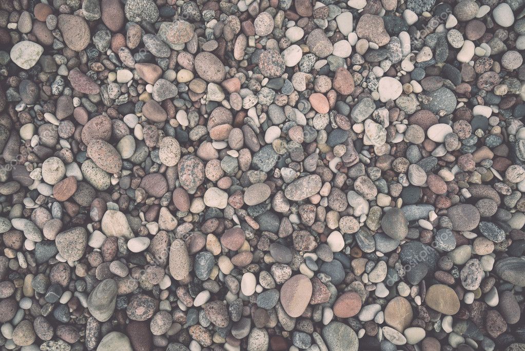 Small pebble rock background texture - retro, vintage Stock Photo by ...
